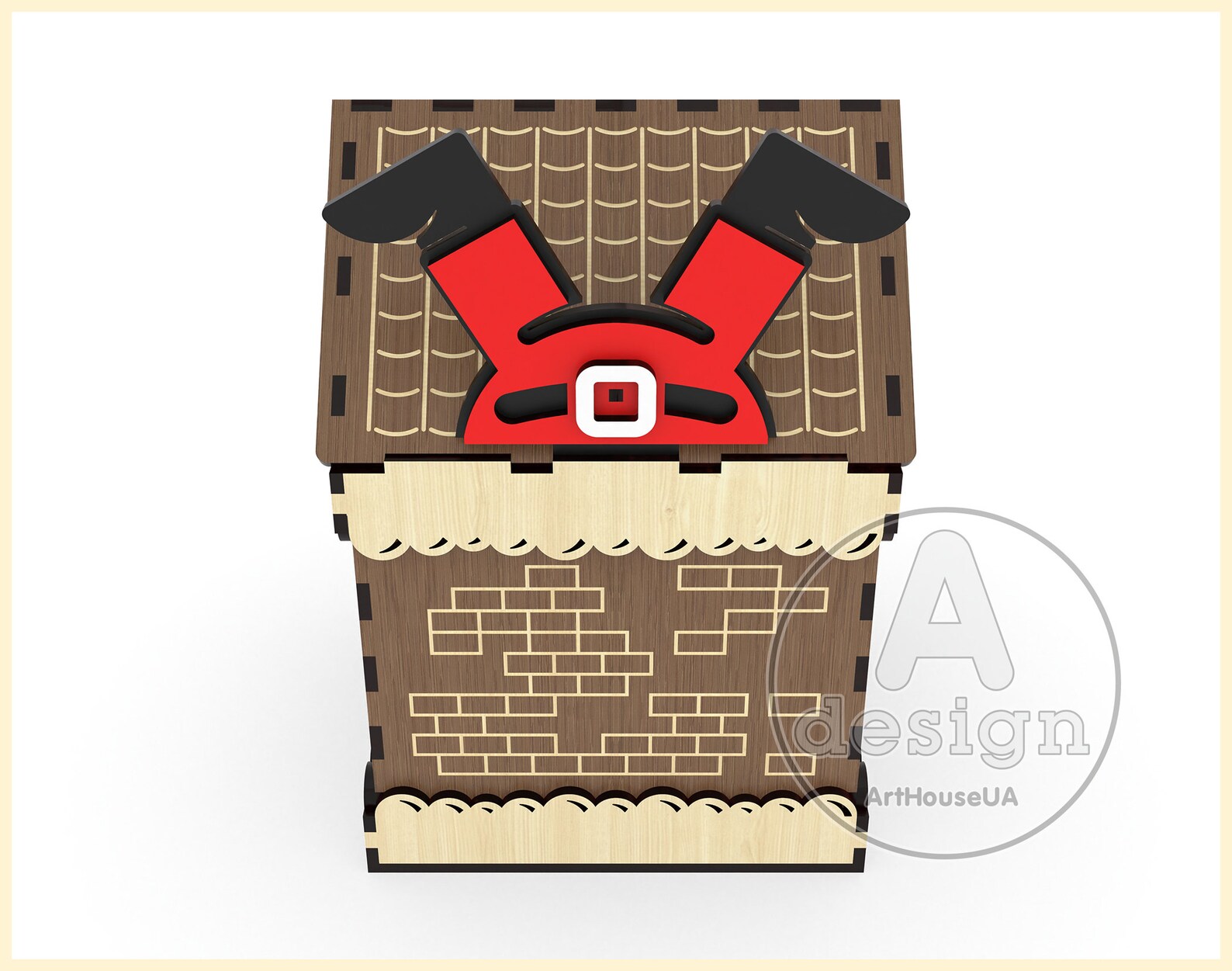 Christmas Santa Gift Box Vector File Laser Cutter and Ready SVG ...