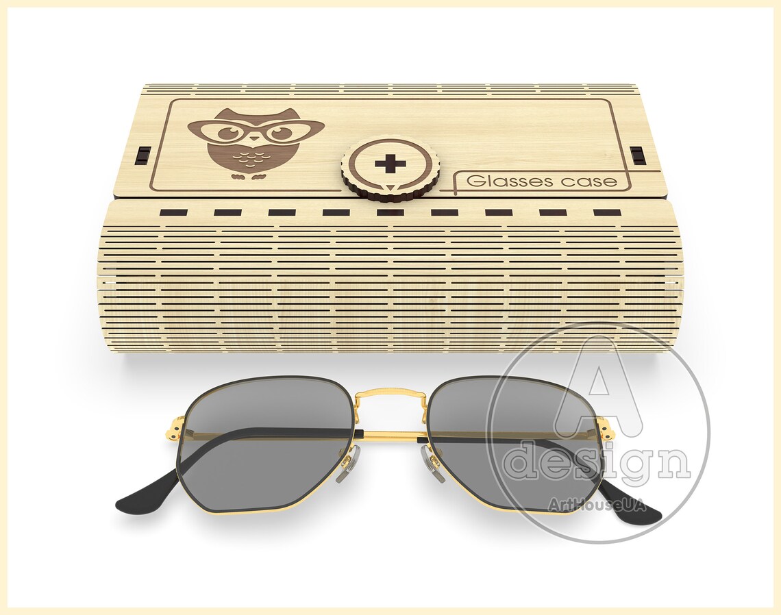 Glasses Case Vector File Wooden Case for Sun Glasses - Etsy