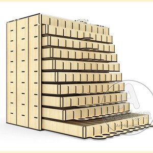 100 Pens Fountain Pen Collection Storage Case Laser Cut Vector File and ...