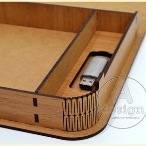 Photo USB box vector Wedding Box for photo and USB flash | Etsy