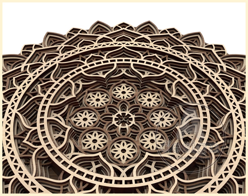 Mandala Laser Cut Vector File DXF Mandala Scroll Saw File | Etsy
