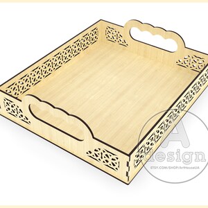 Vector File Tray for Laser Cut, DXF Files for Laser Tray, CNC Plan Tray ...