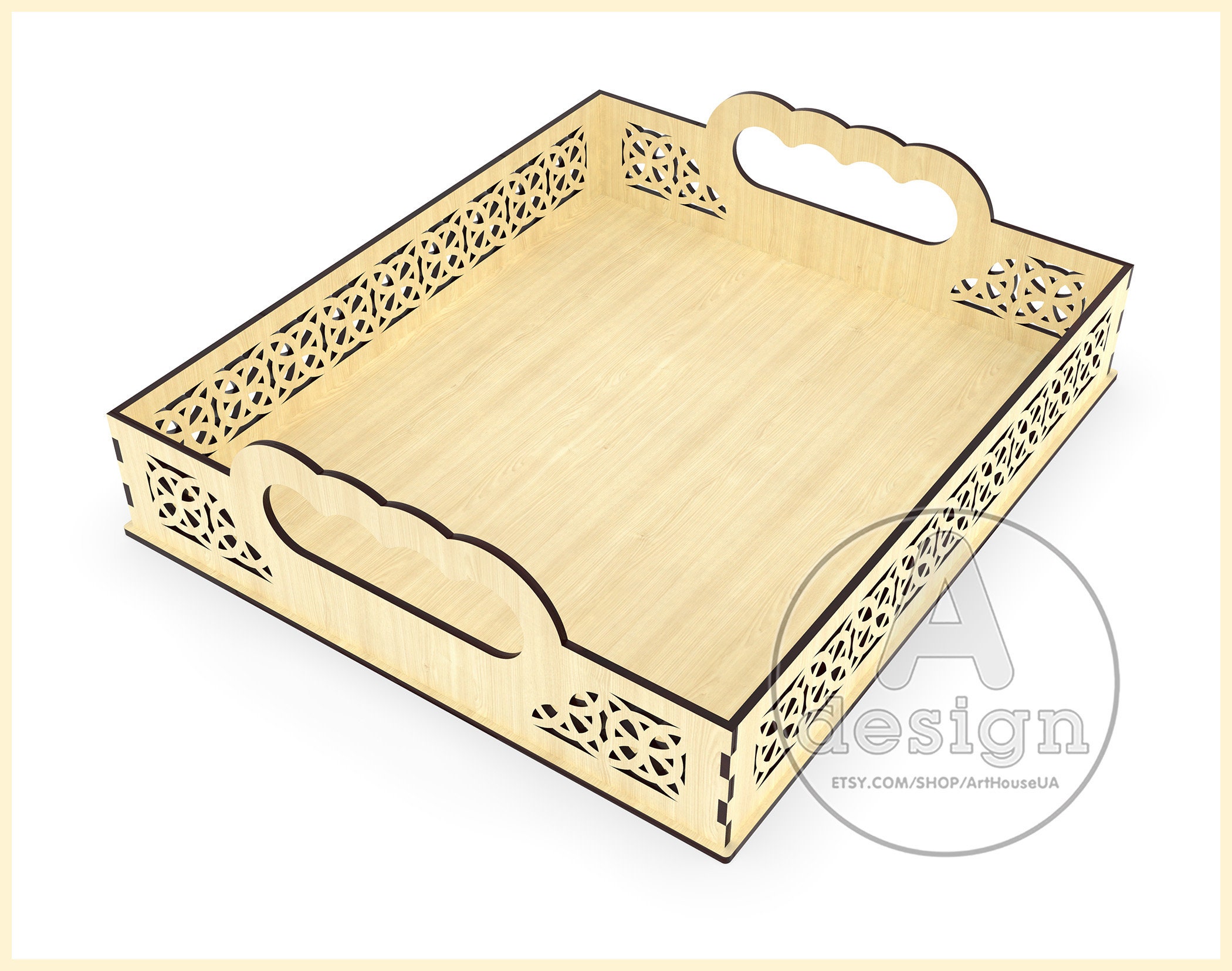 Vector file tray for laser cut DXF files for laser tray CNC | Etsy