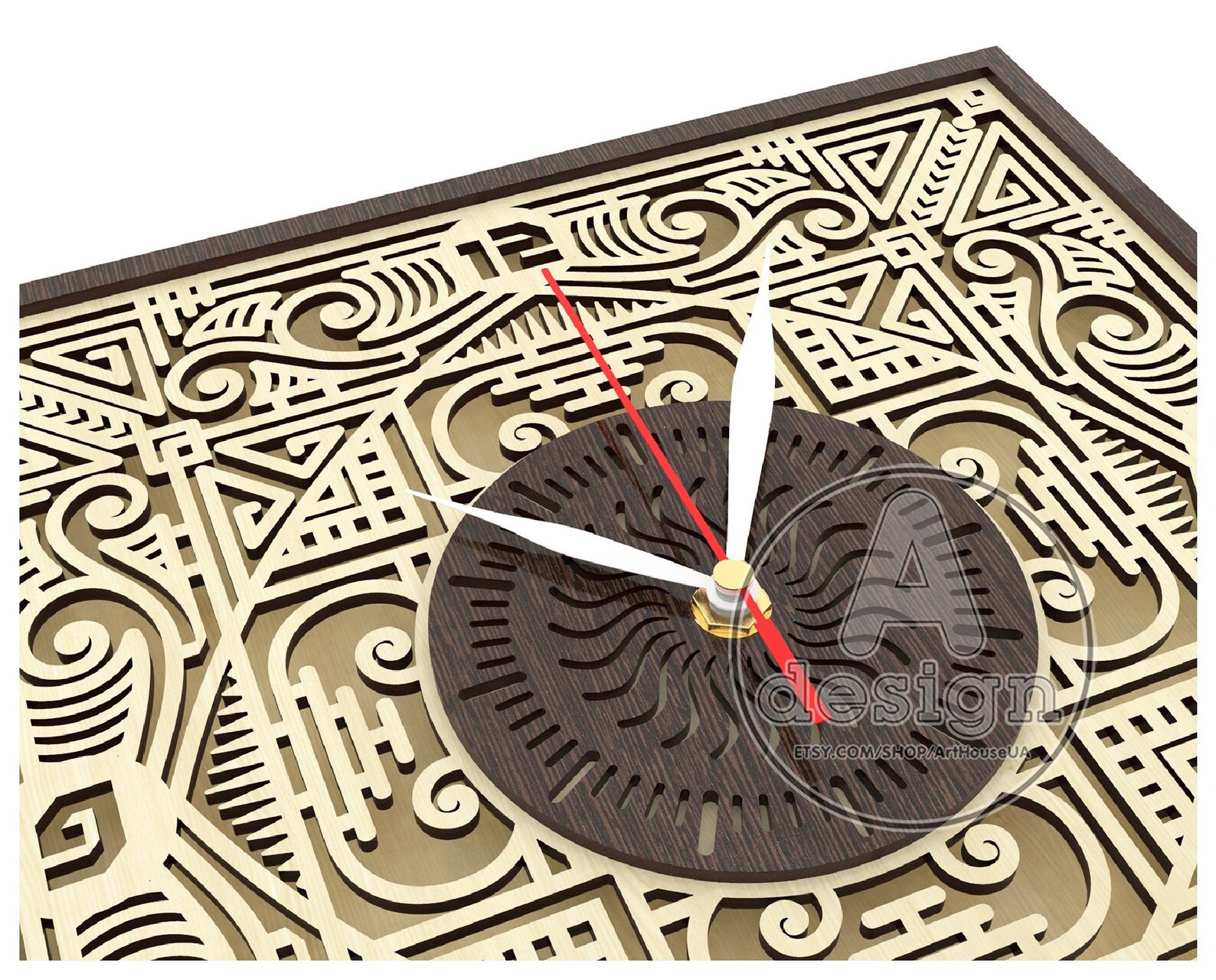 Wall Clock Pattern Clock Vector Clock Laser Cut Laser Cut | Etsy