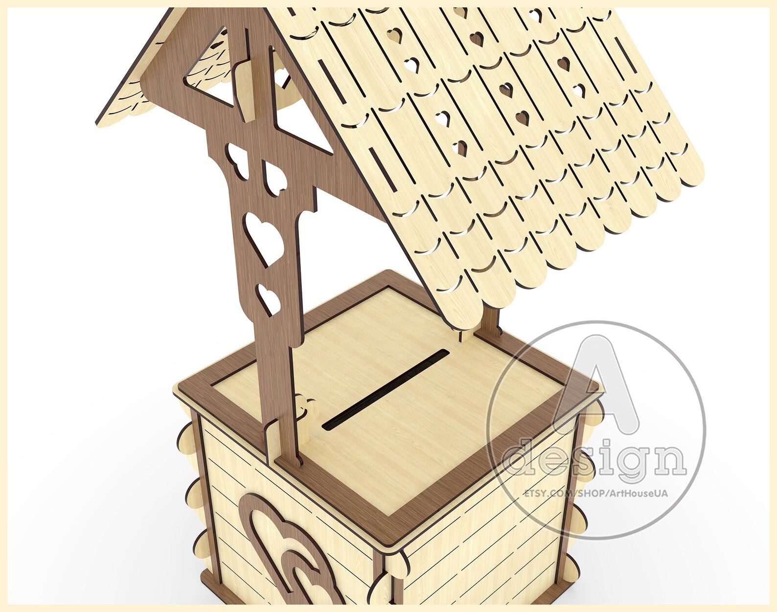 Wishing Well Laser Files WW-V1 Wedding Well SVG Cut File - Etsy