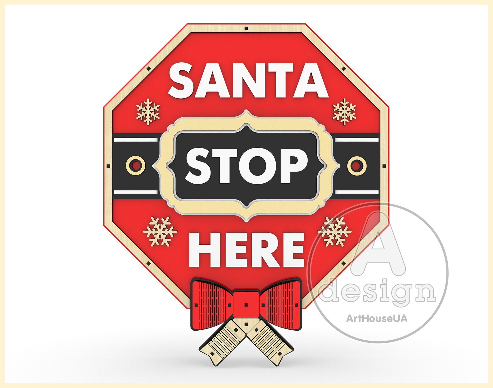 Santa Please Stop Here Christmas Sign SVG Vector File Laser - Etsy