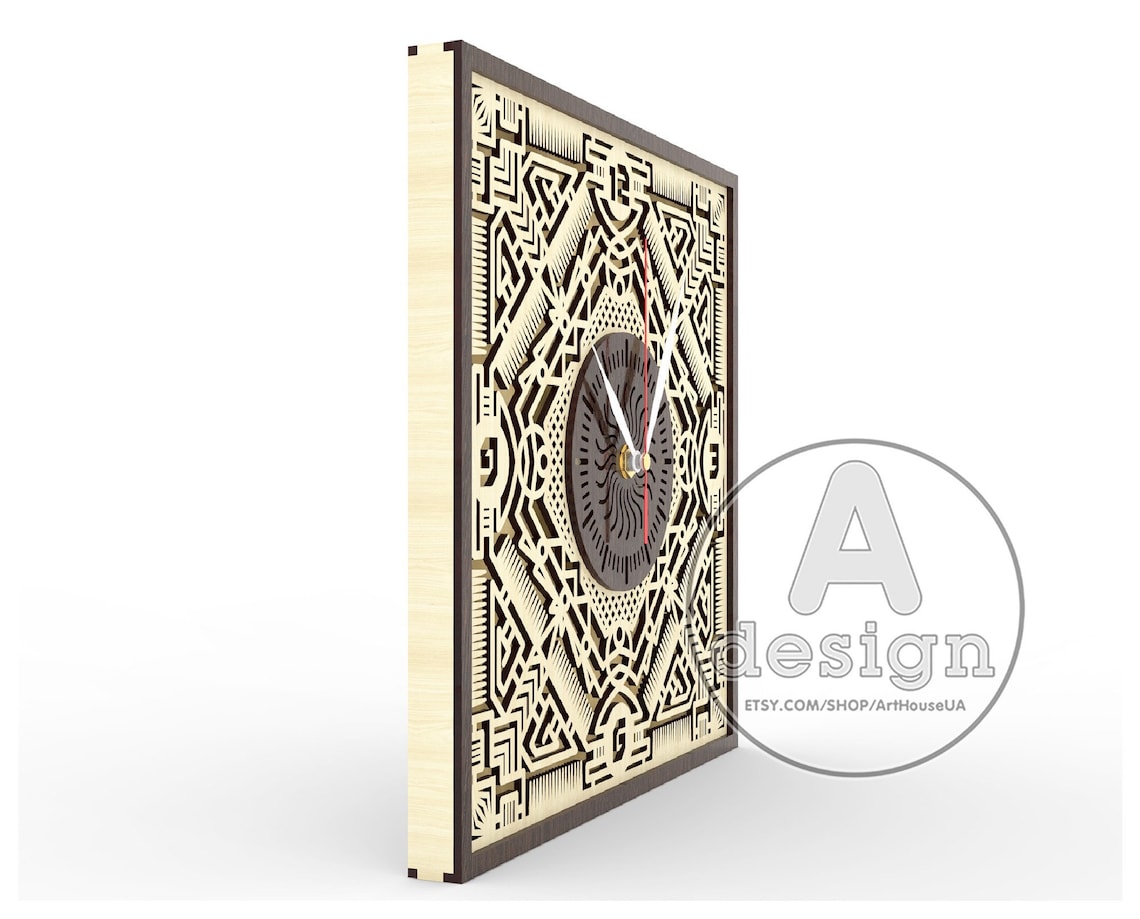 Wall Clock Pattern Clock Vector Clock Laser Cut Laser Cut - Etsy