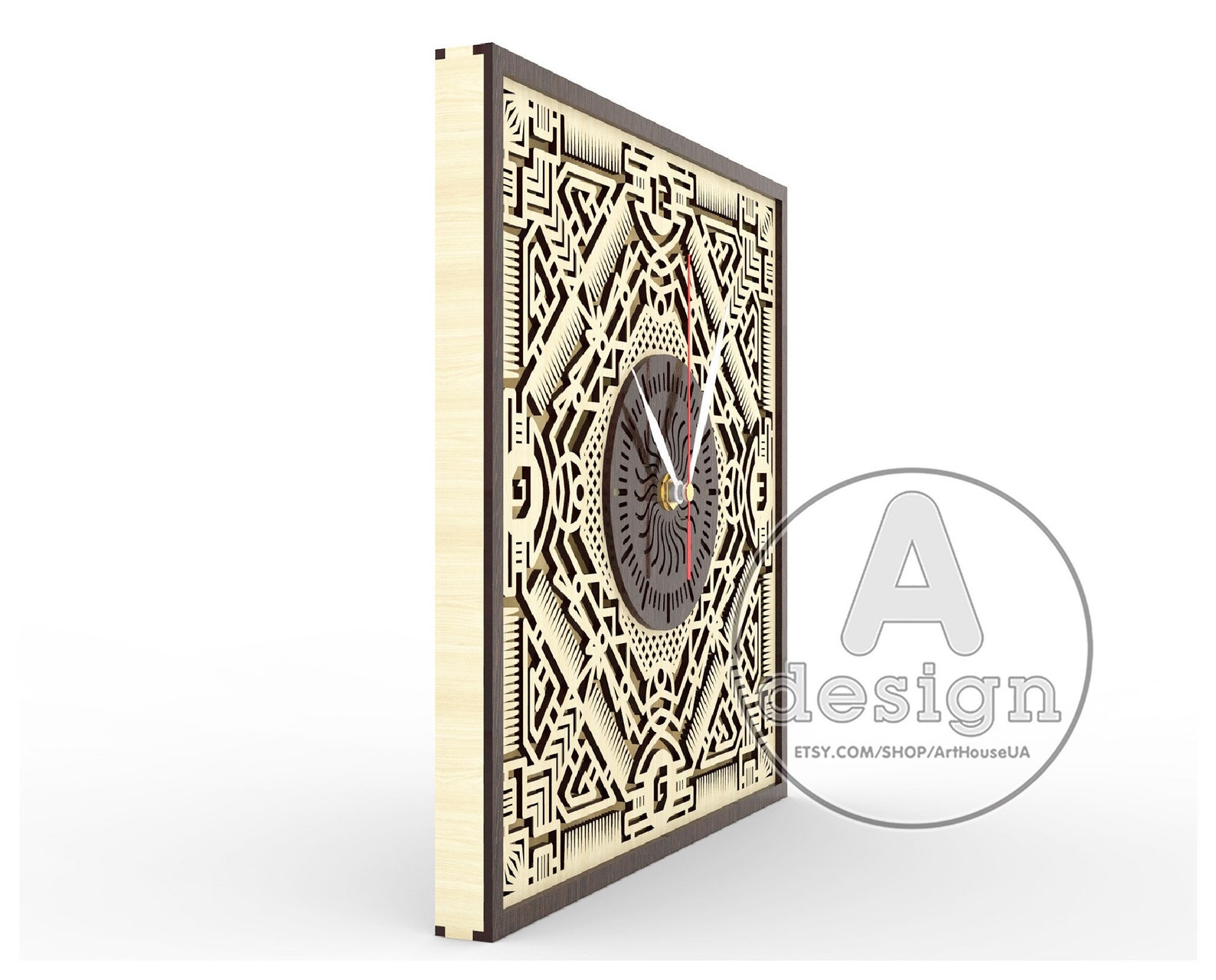 Wall Clock Pattern Clock Vector Clock Laser Cut Laser Cut - Etsy