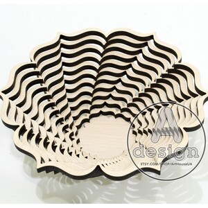 Bowl Laser Cut Vector File DXF, Basket Vector, Dish for Fruit Vector ...