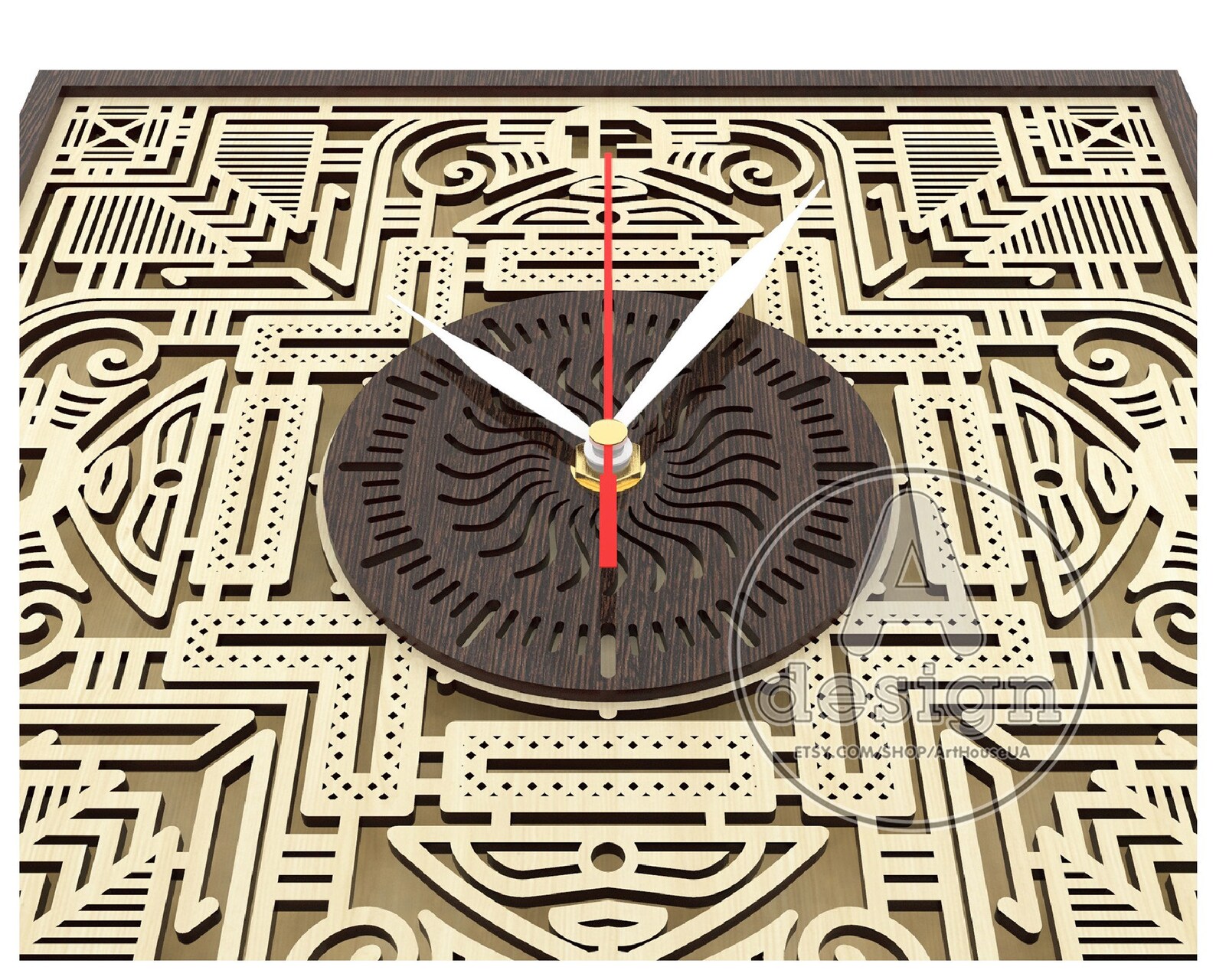 Wall Clock Pattern Clock Vector Clock Laser Cut Laser Cut | Etsy