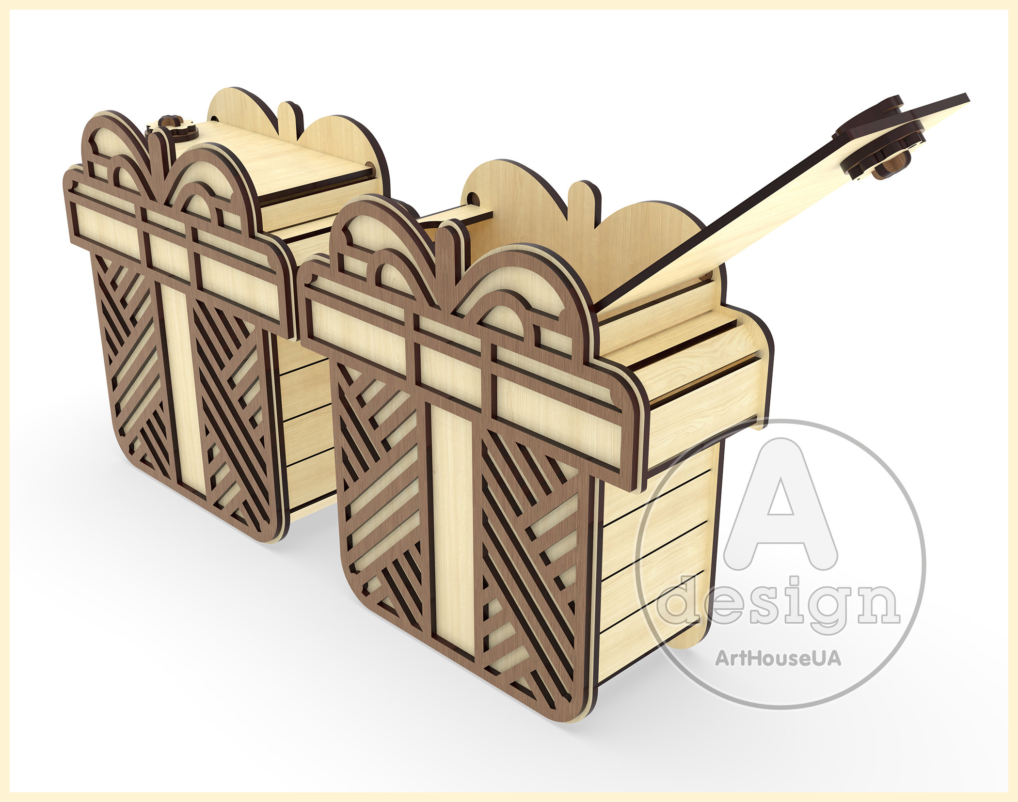 Gift Box Glowforge Ready Vector SVG Files Christmas Gift Box - Etsy UK