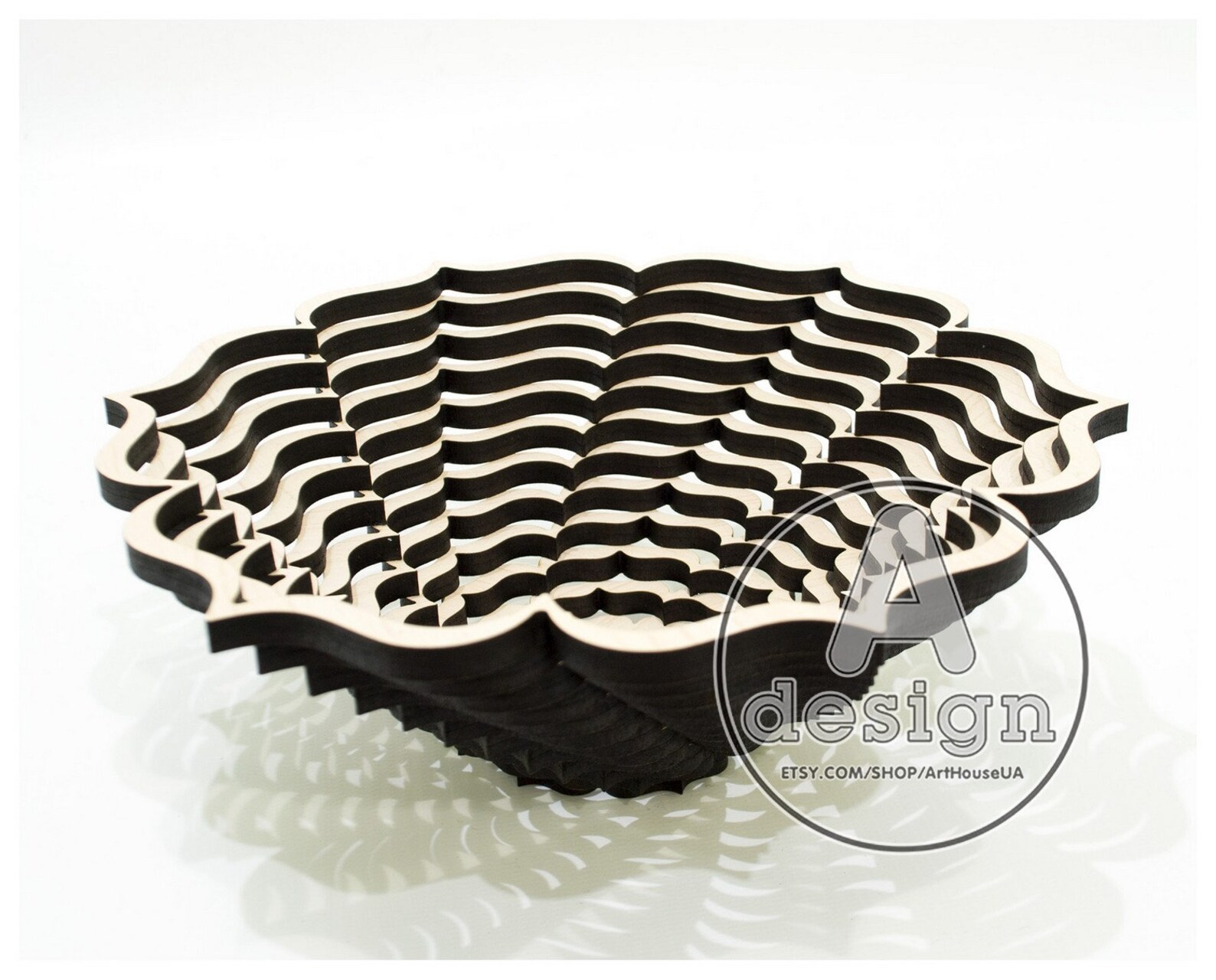 Bowl Laser Cut Vector File DXF Basket Vector Dish for Fruit - Etsy