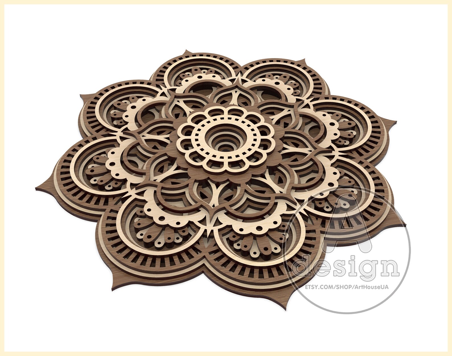 Mandala Laser Cut Vector File DXF Mandala Scroll Saw File - Etsy