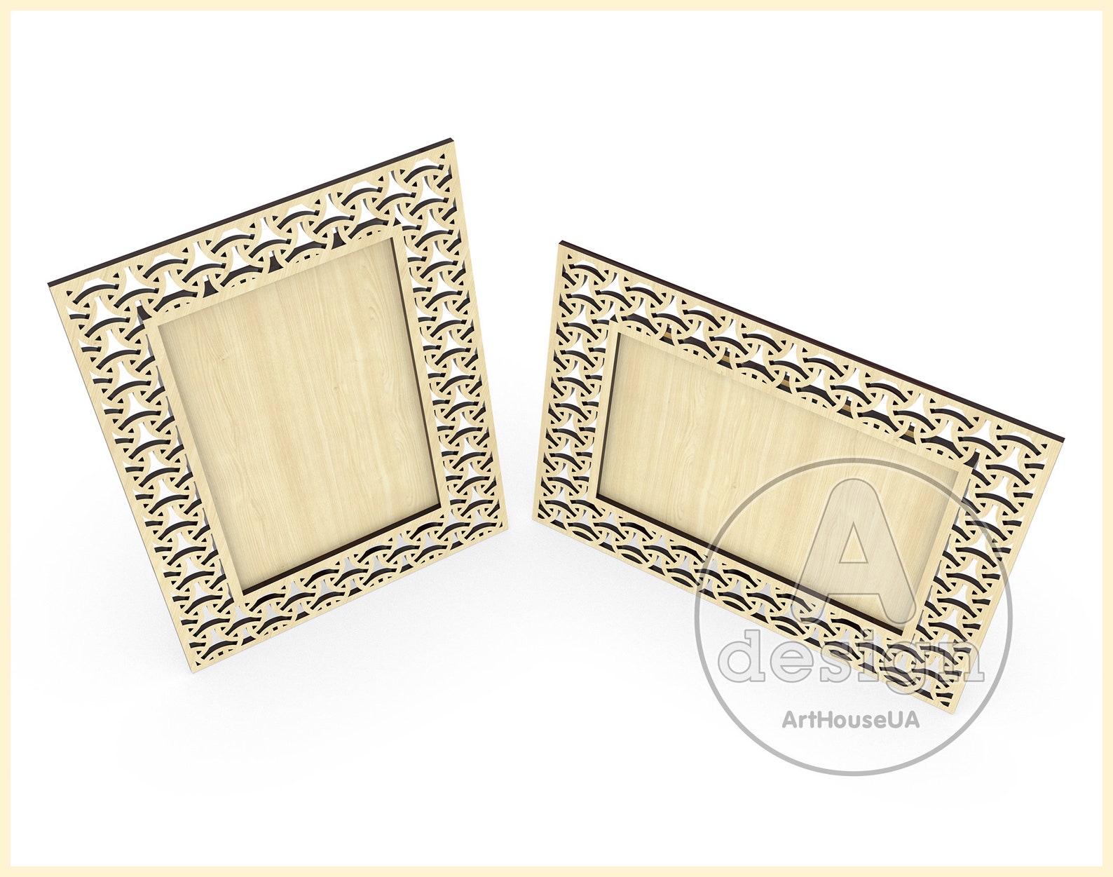 Photo Frame Vector File, Laser Cut Photo Frame, Wall Art Photo Frame ...
