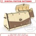 Wood Purse Vector File for Laser Cut Ready SVG, Handbag Vector File ...