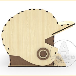Baseball Helmet Like Box Vector File for Laser Cut Machines and ...