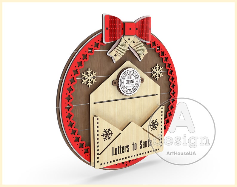 Letters To Santa Mailbox Svg File Laser Cutter Machines And Etsy