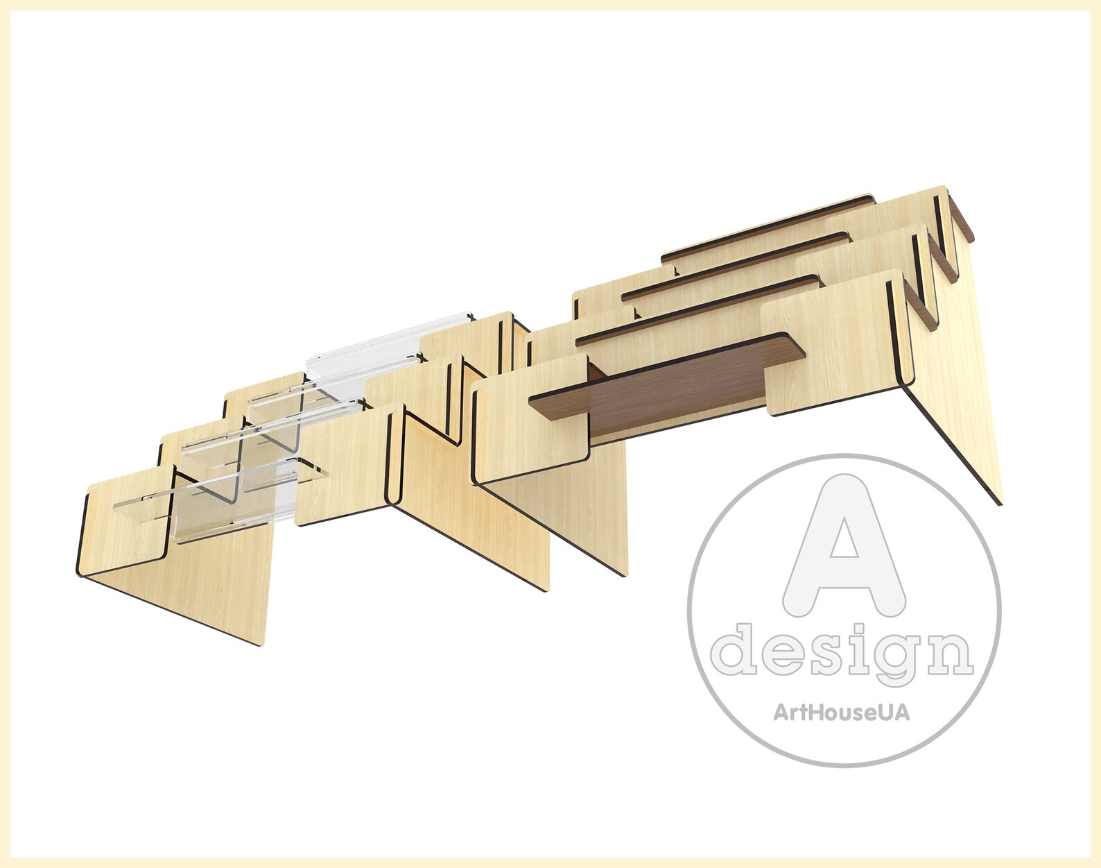 3 Different Sizes Merchandise Tiered Shelving Laser Cut SVG - Etsy