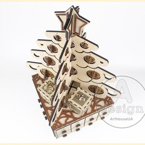 Advent Calendar Laser Cut Vector File Christmas Decorations - Etsy