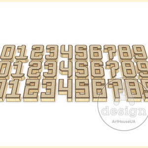 Bundle 3D Numbers Gift Box Vector File for Laser Cut and SVG for ...