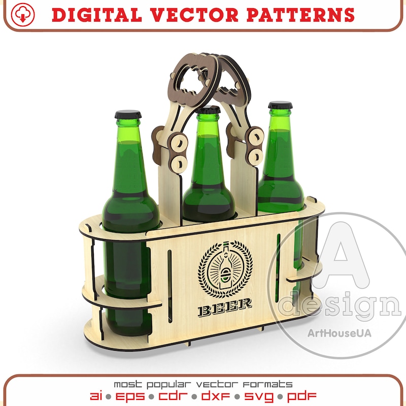 Laser Cut Beer Caddy - Etsy