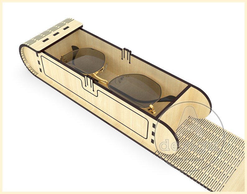 Glasses Case Vector File Wooden Case for Sun Glasses - Etsy