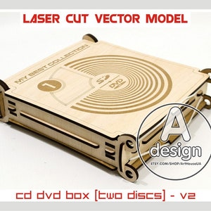 Storage Boxes for Two CD DVD & Blu-ray Disc Cd Dvd Wooden | Etsy