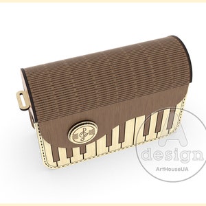 Wood Purse Vector File for Laser Cut Ready SVG, Handbag Vector File ...