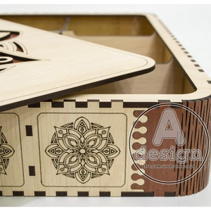 Wooden Box , Gift Box Laser Cut, Box Vector Plan, Plywood Box Laser ...