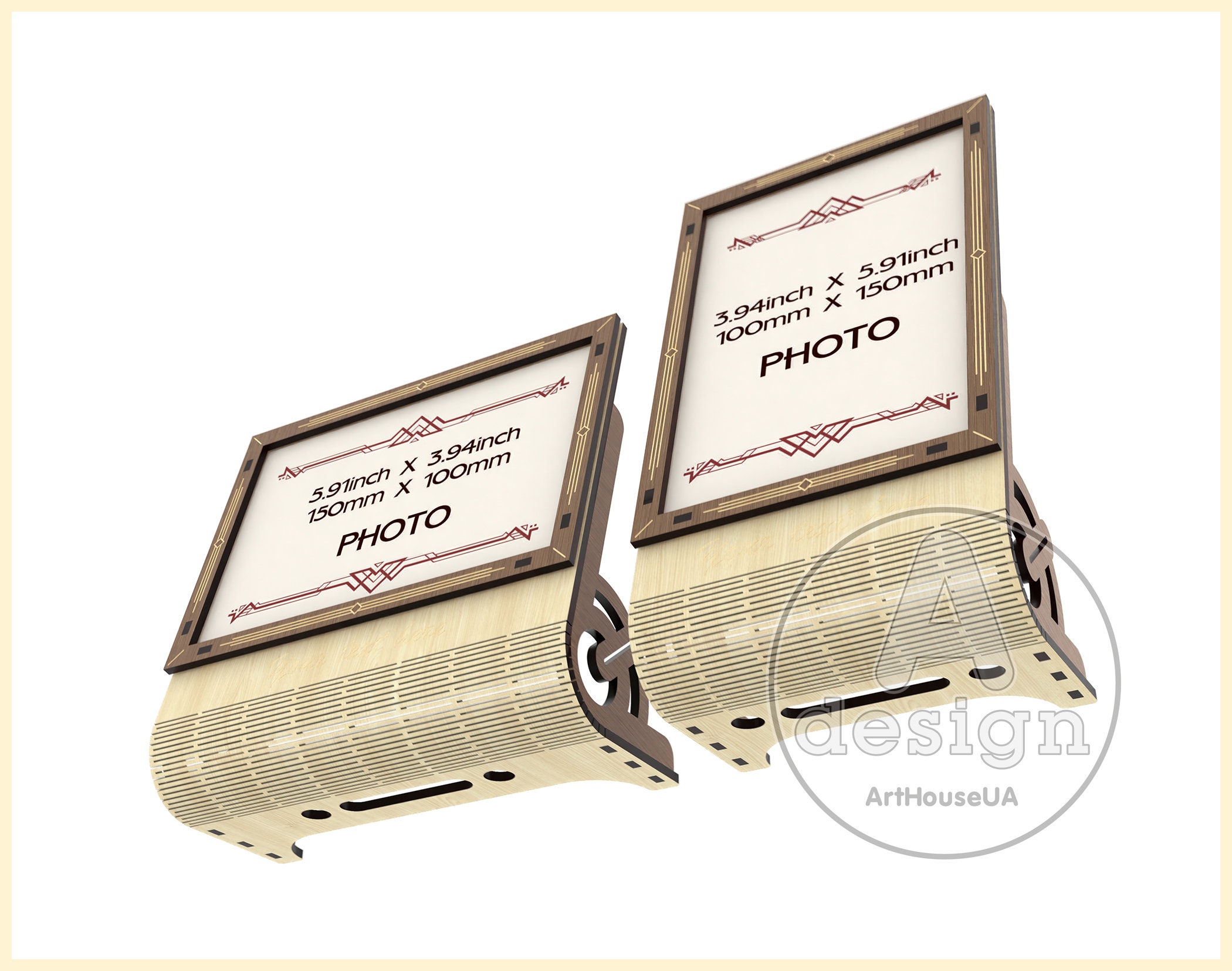 Photo Frame Vector File for Laser Cut and Glowforge Users Ready SVG ...