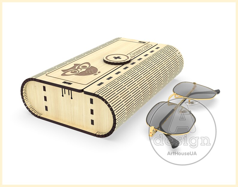 Glasses Case Vector File Wooden Case for Sun Glasses - Etsy