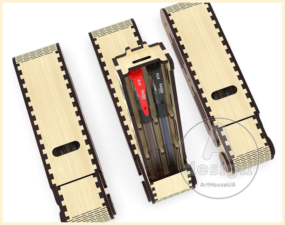 Wooden Pen Case Vector Pen Box Laser Pen Case SVG for - Etsy