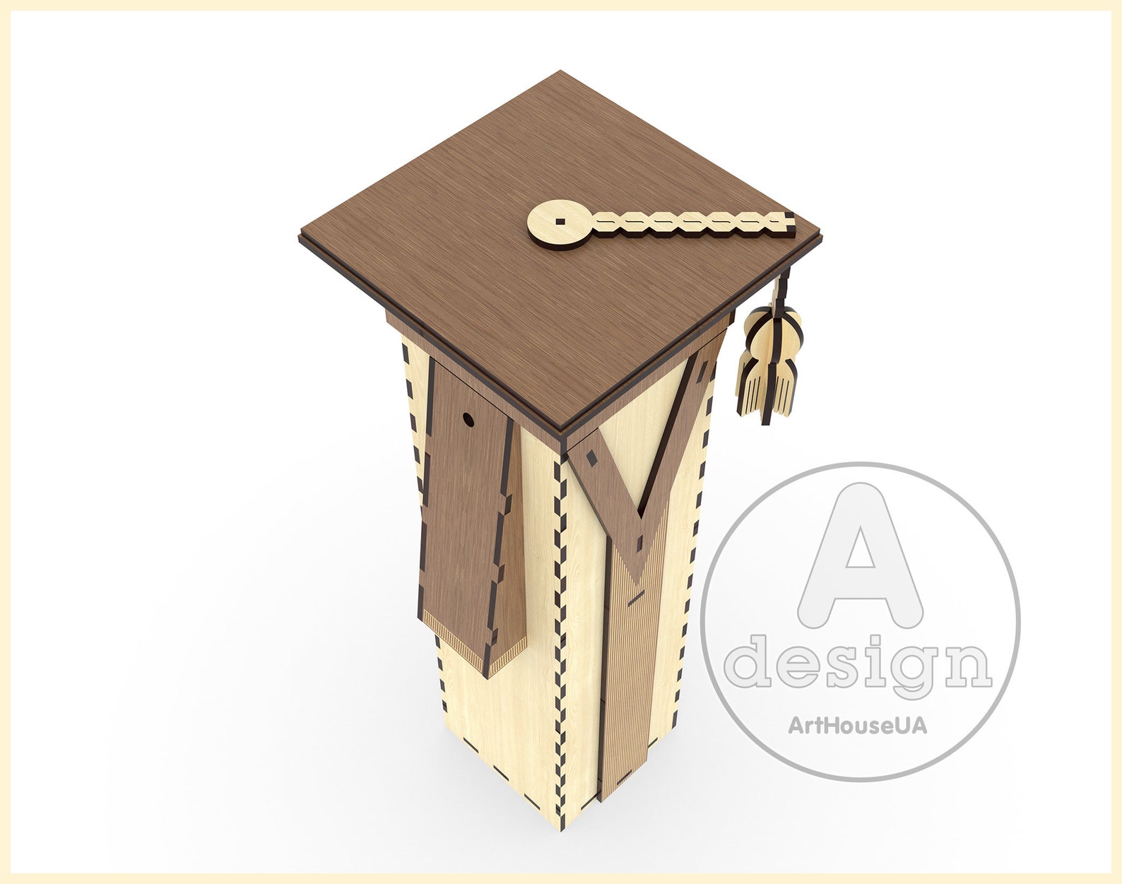 Graduation Gift Box Wine Bottle Laser Cut Vector File - Etsy