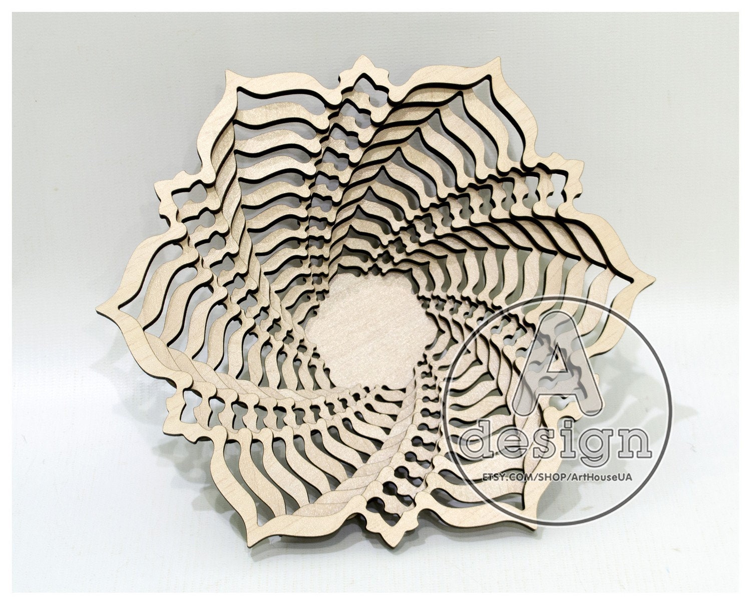 Bowl Laser Cut Vector File DXF, Basket Vector, Dish for Fruit Vector ...