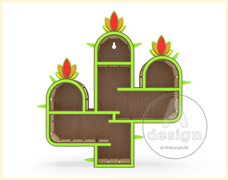 Cactus Shelf Vector Phone Stand Tablet Stand Book Shelf - Etsy