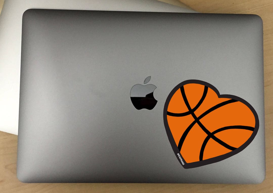 Basketball Heart Decal -- for Cars, Laptops, and More! -- Use Inside or ...