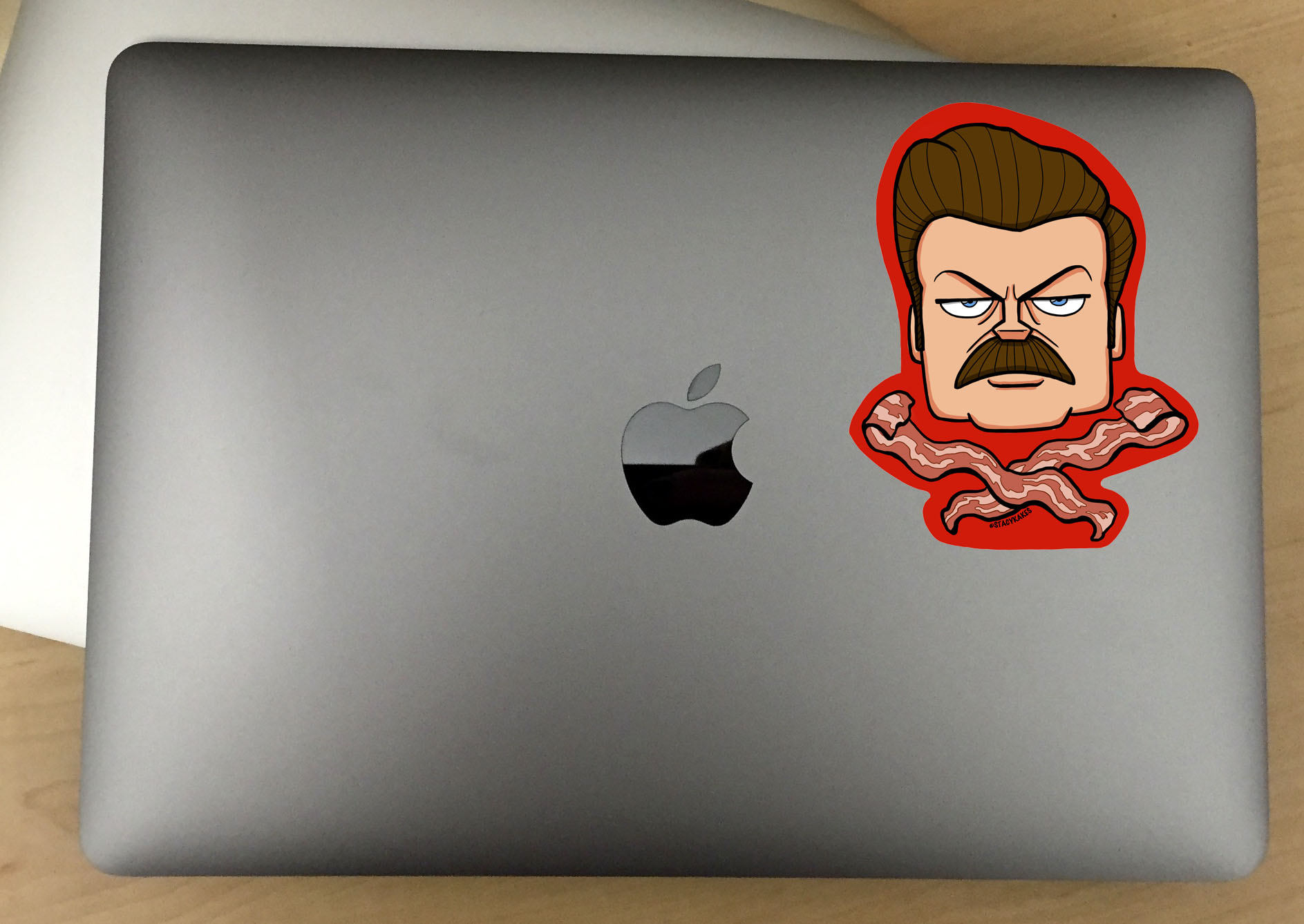 Ron Swanson Bacon Decal for Cars Laptops and More Use | Etsy
