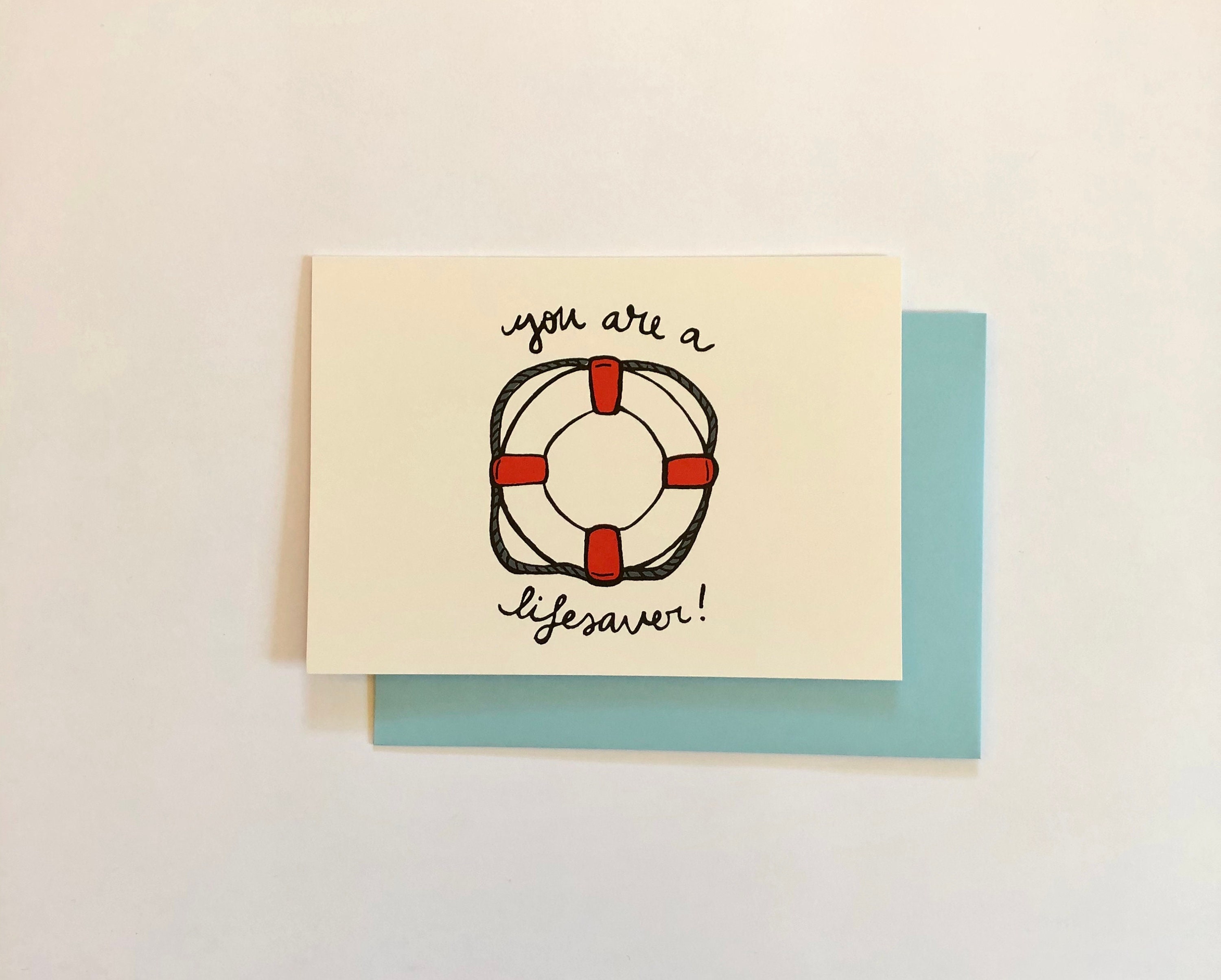 Lifesaver, Appreciation/thank You Card - Etsy