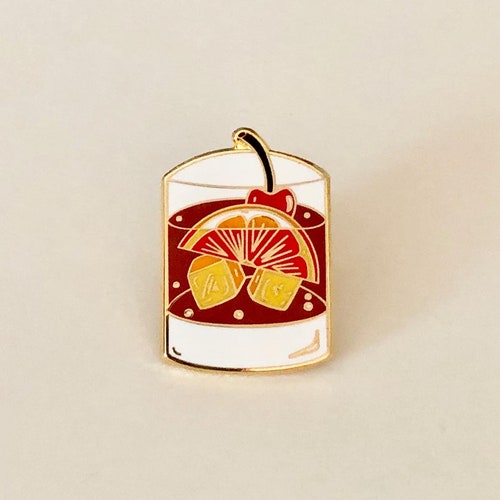 Whiskey Cocktail Enamel Pin Drinks and Alcohol Themed Gift - Etsy