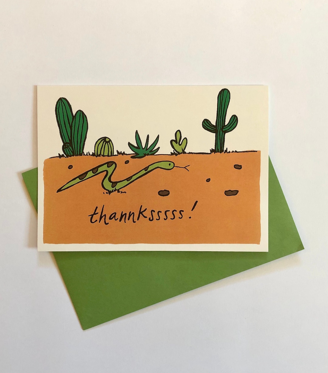 Thankssss Snake Thank You Card - Etsy