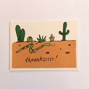 Thankssss Snake Thank You Card - Etsy