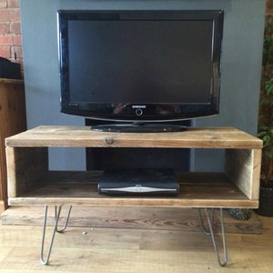 Retro TV Stand / Coffee Table Made From Reclaimed Scaffolding - Etsy