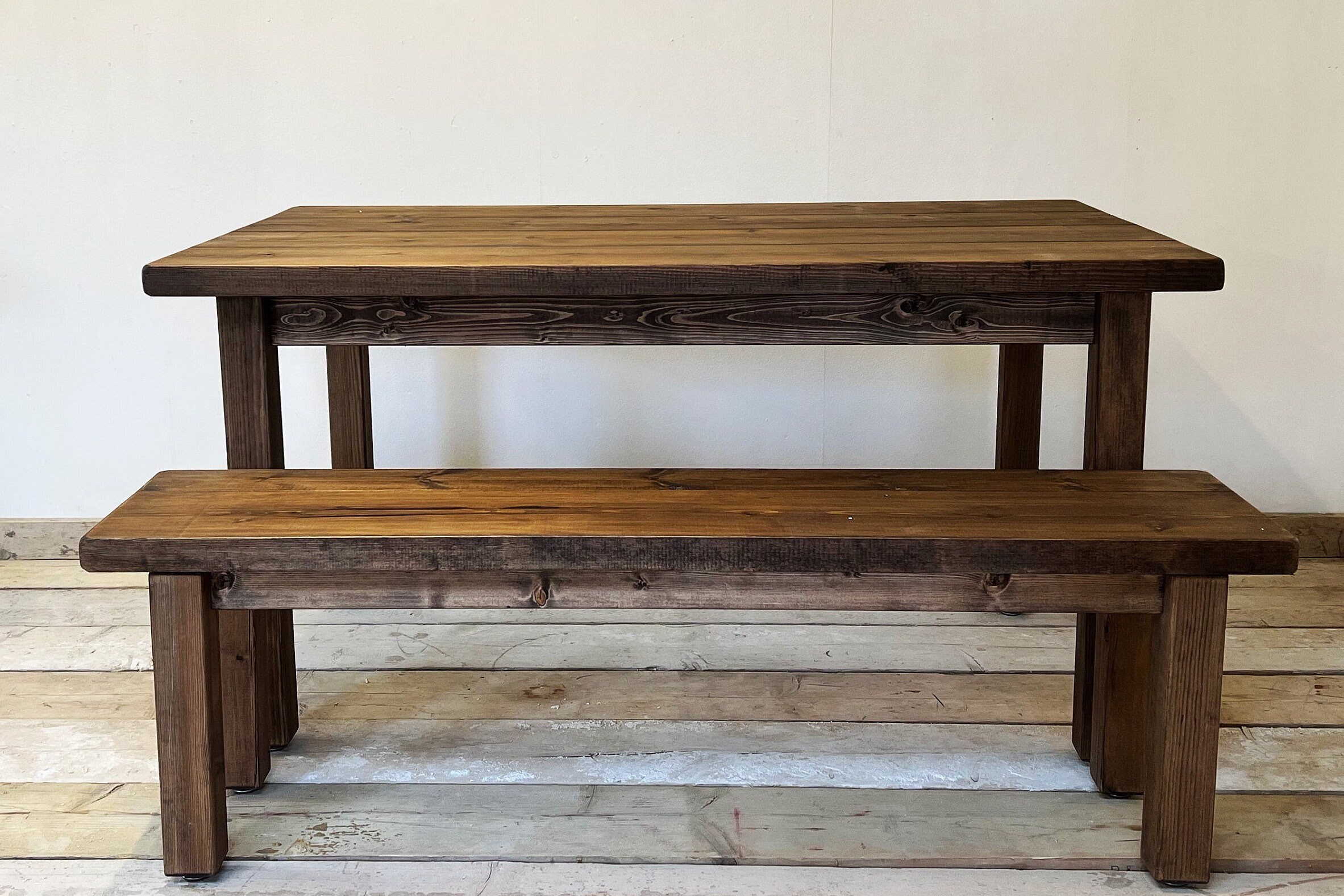 The Chunky Farmhouse Interior Table / Kitchen table / Wooden Table ...