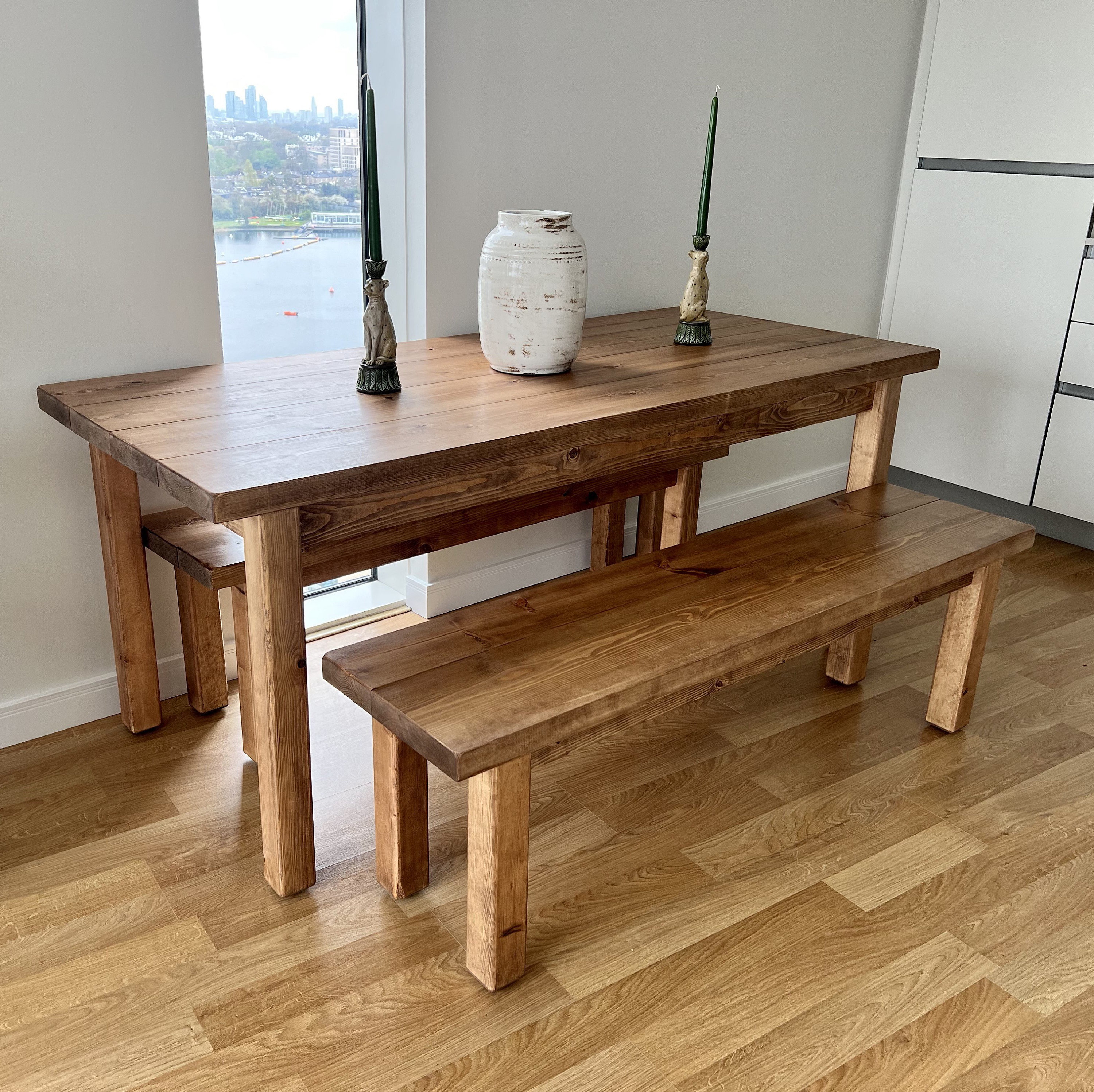 The Chunky Farmhouse Interior Table / Kitchen table / Wooden Table ...
