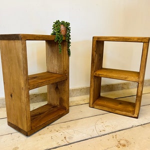 Wooden Box Bedside Table | Side Table | Shelving Unit - With Colour ...