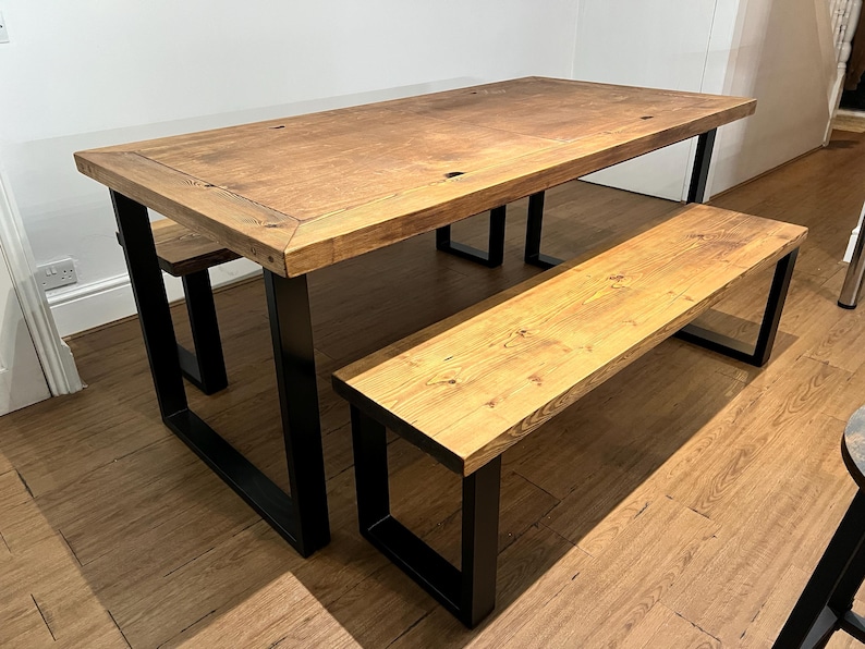 Board Game & Gaming Table / Dining Table in One – Metal Legs – Solid ...