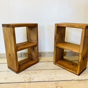 Wooden Box Bedside Table | Side Table | Shelving Unit - With Colour ...