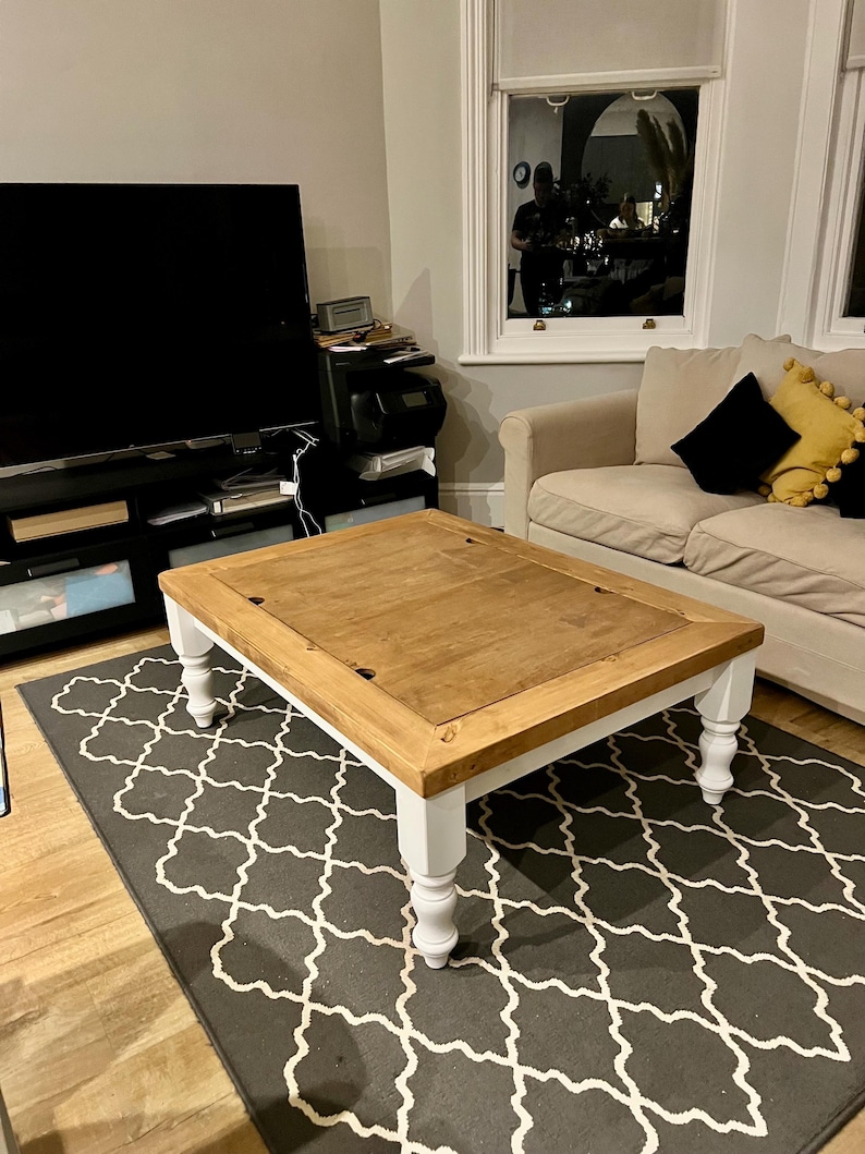 Board Game Coffee Table With Hidden Storage – Solid Wood Gaming Table ...