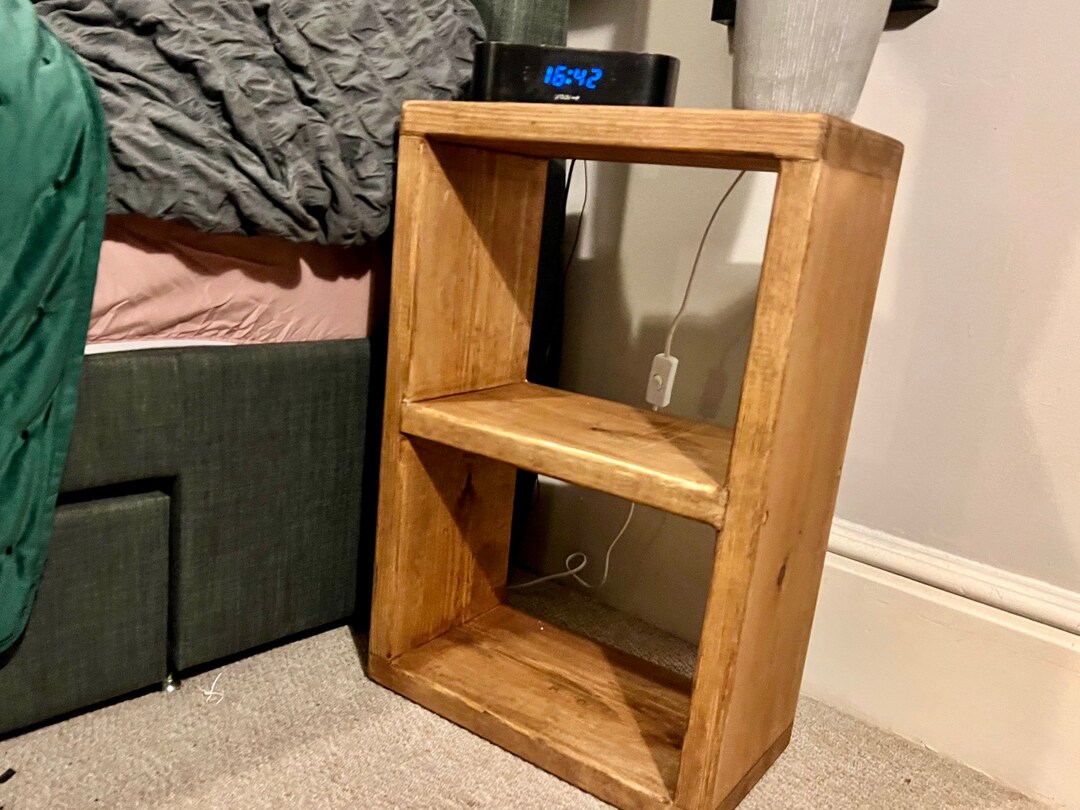 Wooden Box Bedside Table | Side Table | Shelving Unit - With Colour ...