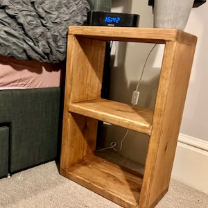 Wooden Box Bedside Table | Side Table | Shelving Unit - With Colour ...